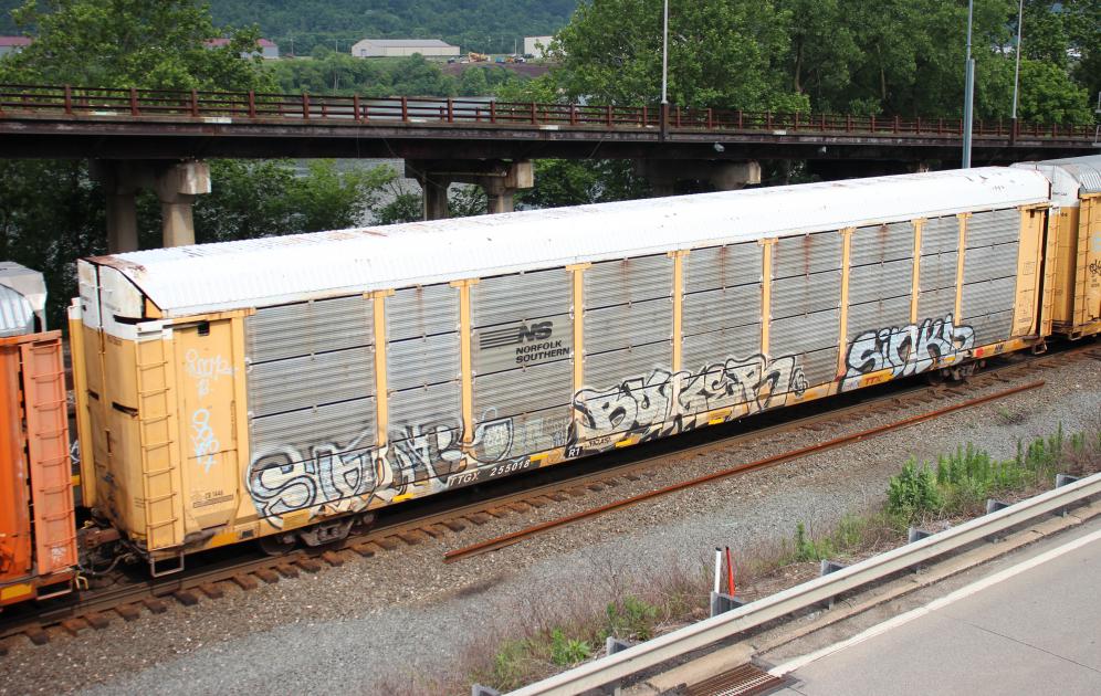 TTGX 255018-NS Rack class FB542 (ML2E) | Conrail Photo Archive